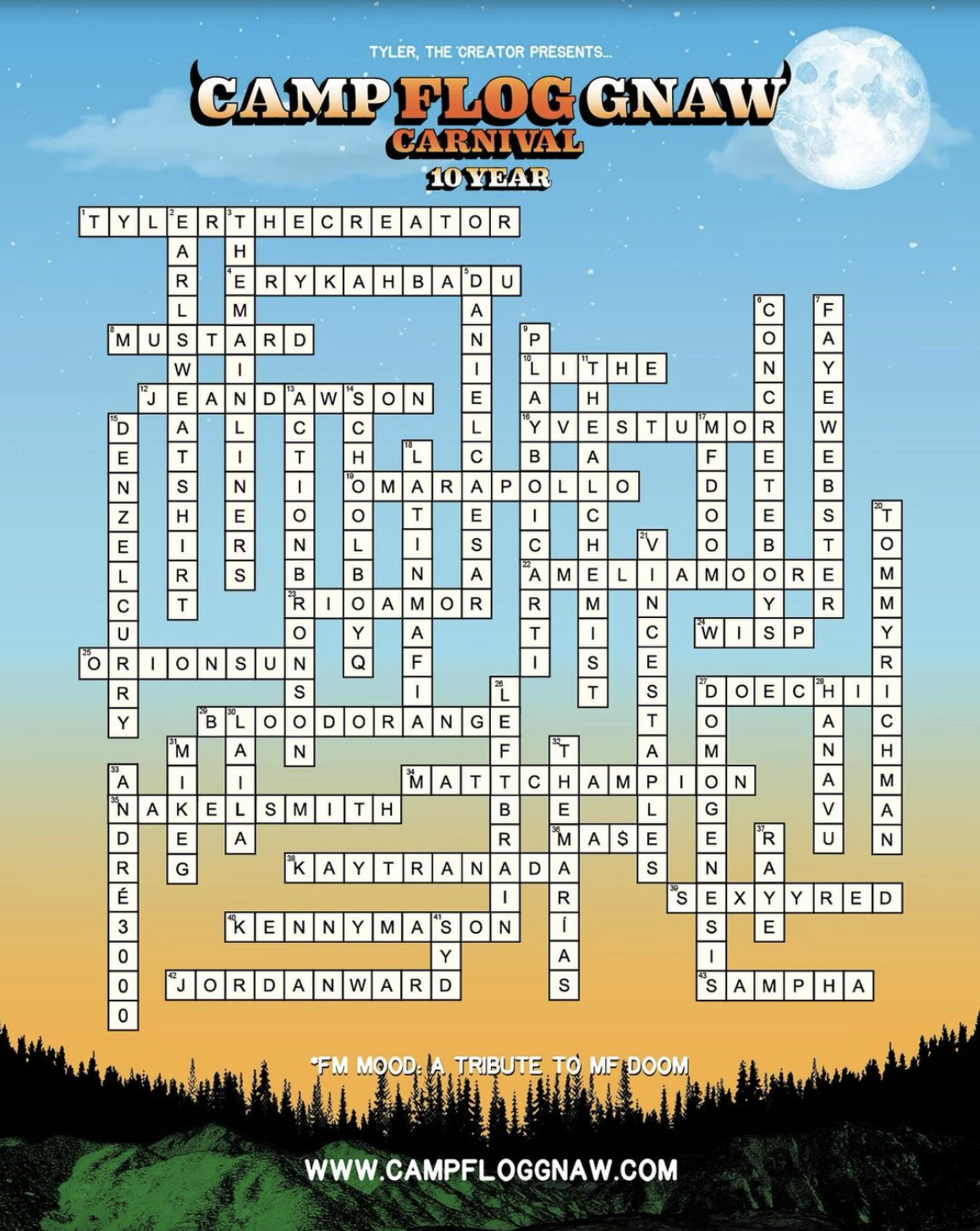 A Crossword Puzzle Adventure: 2024 Camp Flog Gnaw Lineup Unveiled — The Lexington Line